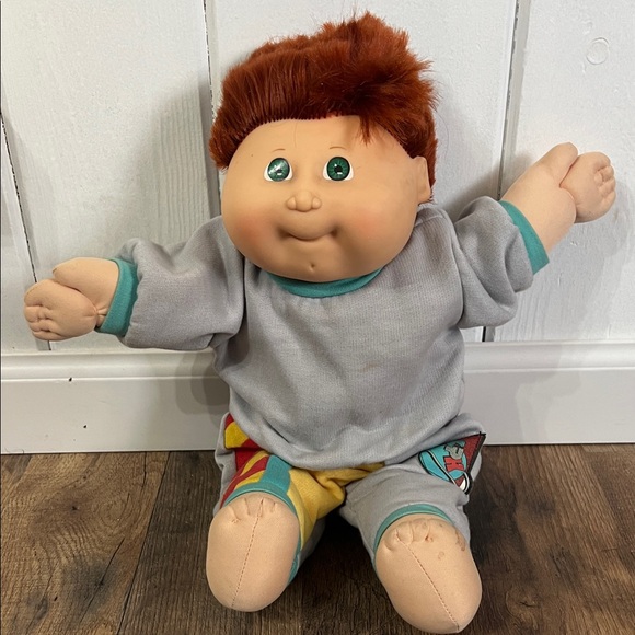 Cabbage Patch Kids | Toys | Vintage 989 Cabbage Kid Buzz Cut Red Haired ...